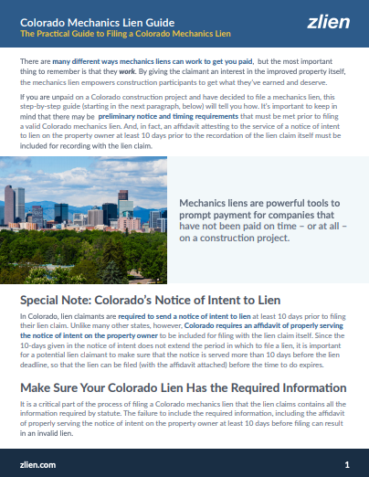 How to file a Mechanics Lien in Colorado Guide | Levelset
