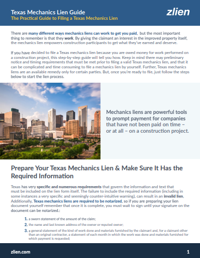 How to File a Mechanics Lien in Texas Guide | Levelset
