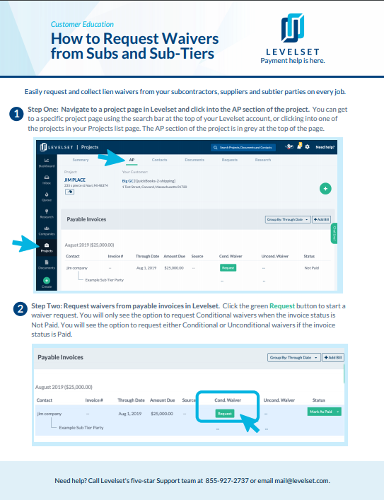 How to Request Waivers from Subcontractors and Sub-Tiers
